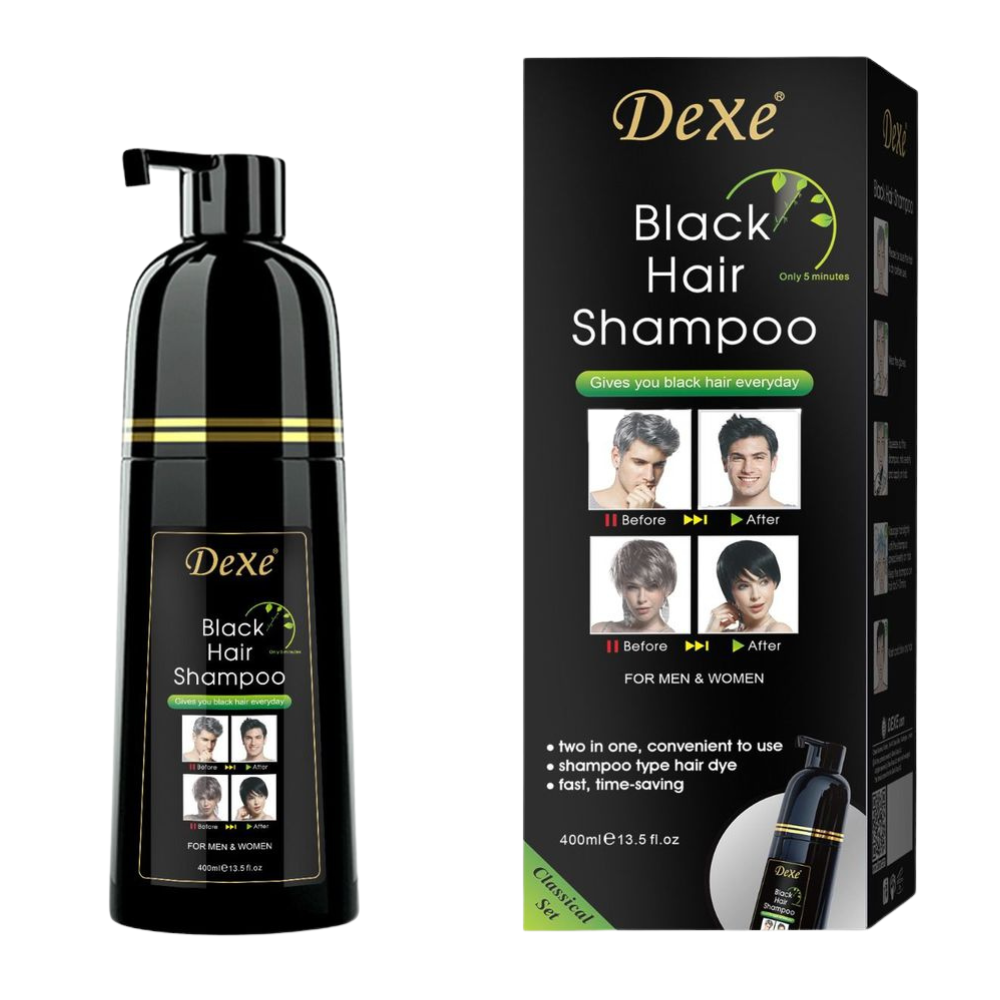 דיקסי שמפו שחור לשיער שיבה 400 מל DEXE 👴🏻👨🏻